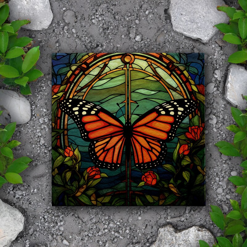 Butterfly Tile - Etsy