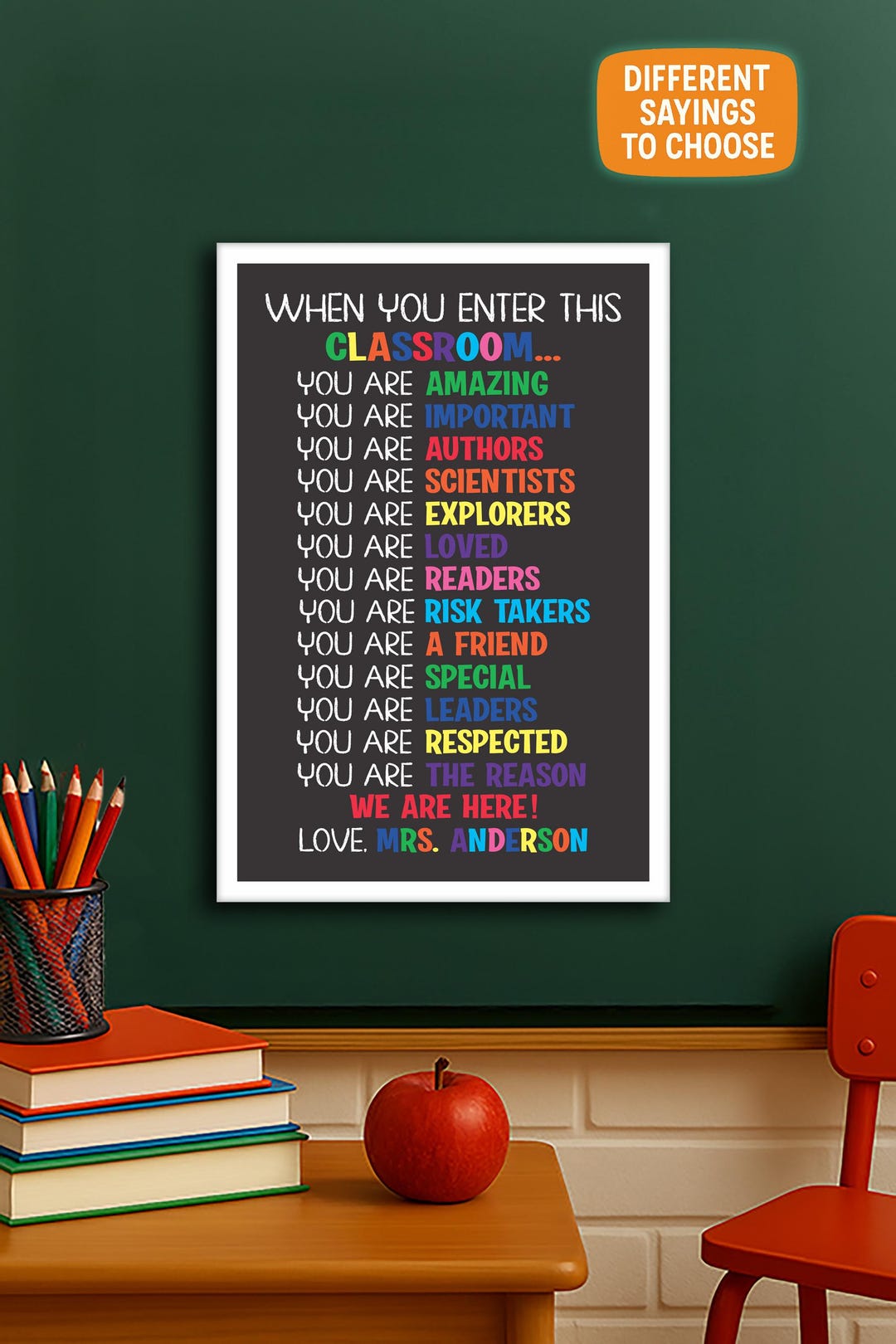 Personalized Classroom Sign – When You Enter This Classroom ...