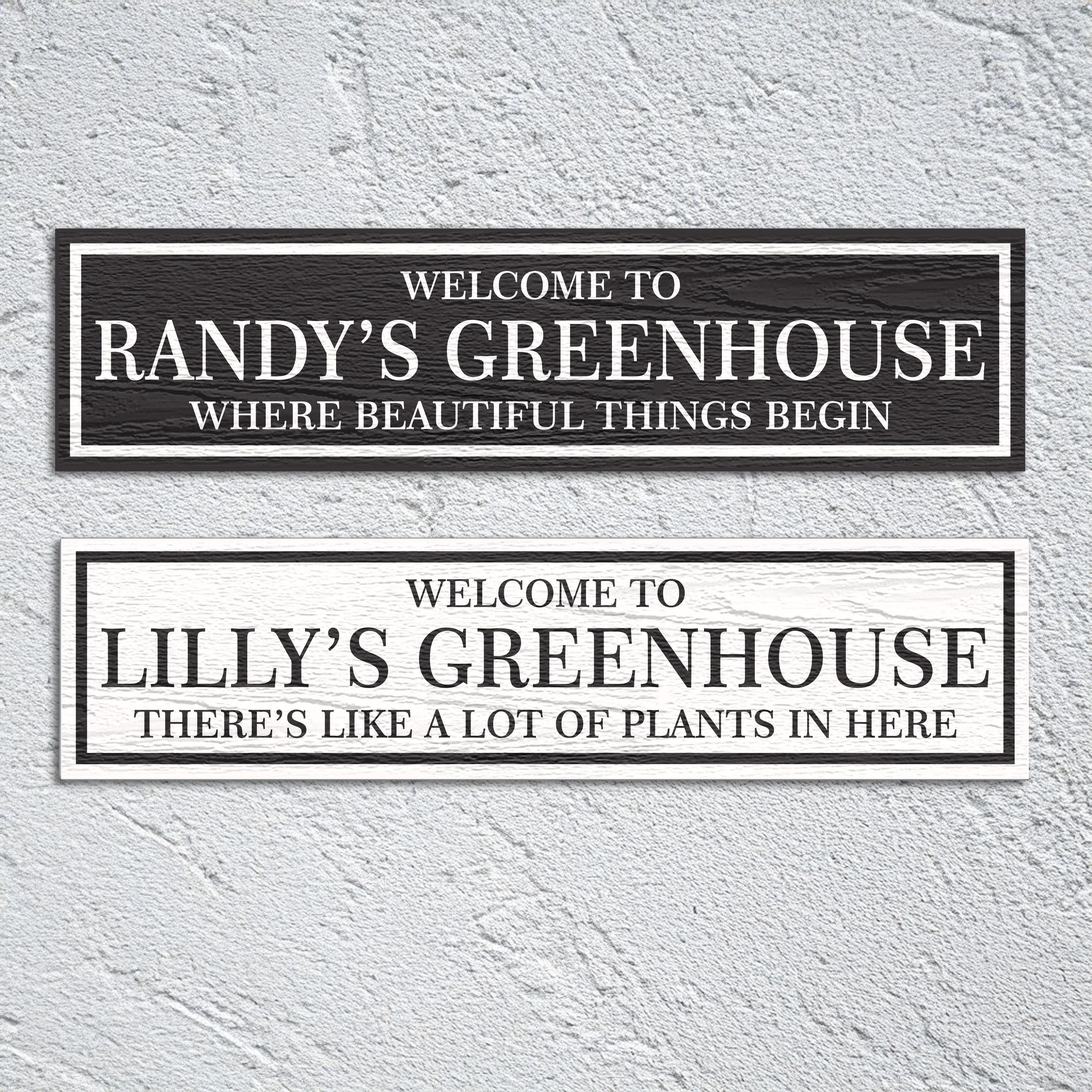 Personalized Greenhouse Welcome Sign: Garden Decor for Plant Lovers - Etsy
