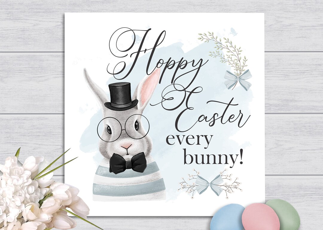 Easter Decorating Hoppy Easter Every Bunny Sign Wood Farmhouse ...