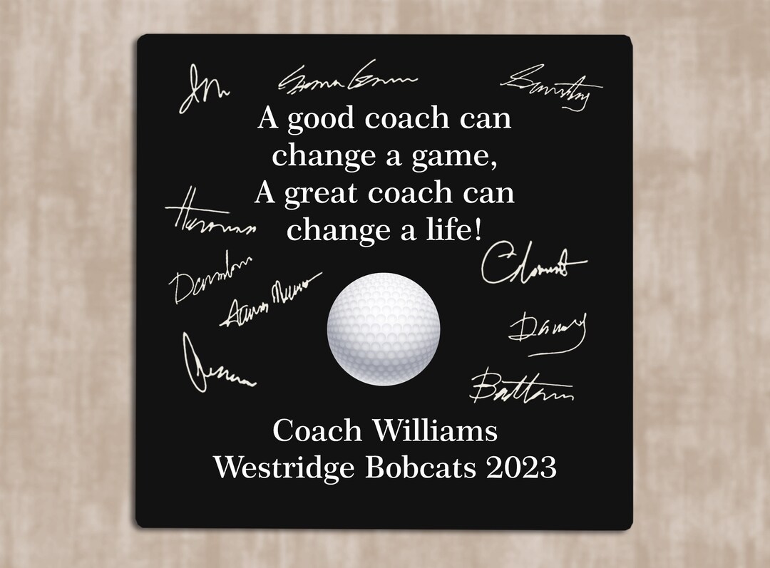Golf Coach Gift "a Good Coach..." Personalized Coaching Gift Plaque ...