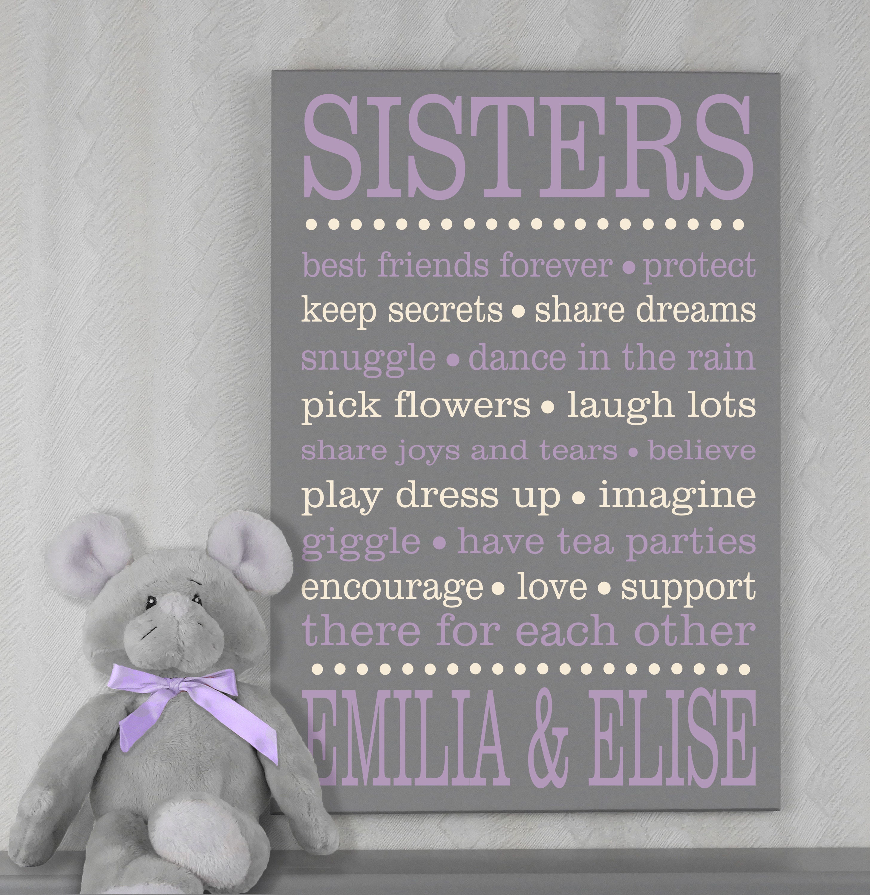 Sister Personalized Wall Art Sister Wall Decor Sister Sign | Etsy Australia