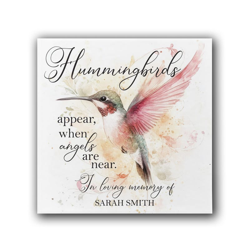 Personalized Hummingbird Memorial Tile, Sympathy Gift, in Loving Memory ...