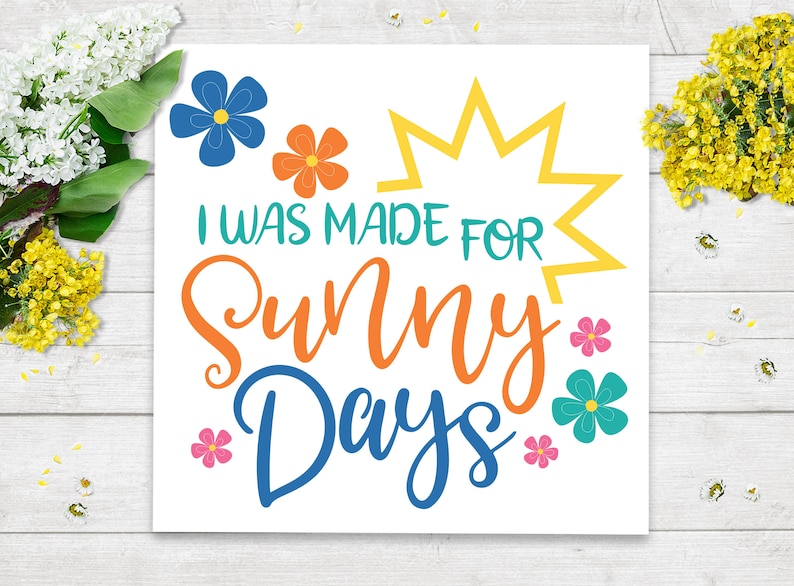 Summer Decor I Was Made for Sunny Days Sign Summer Wall - Etsy