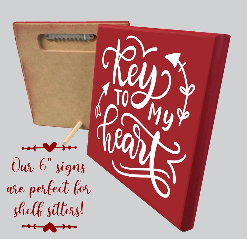 Valentines Day Decor Key to My Heart Sign Red Valentines - Etsy