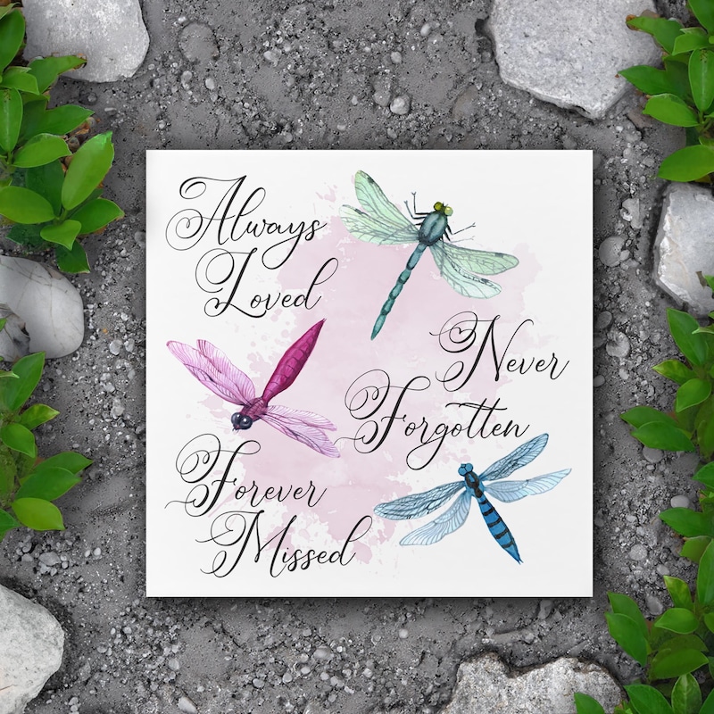Dragonfly Memorial Stone - Etsy