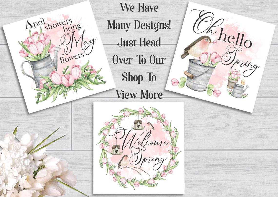 April Showers Bring May Flowers Sign Wooden Spring - Etsy