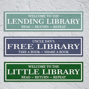 Personalized Free Library Sign: Weatherproof Book Exchange Decor - Etsy