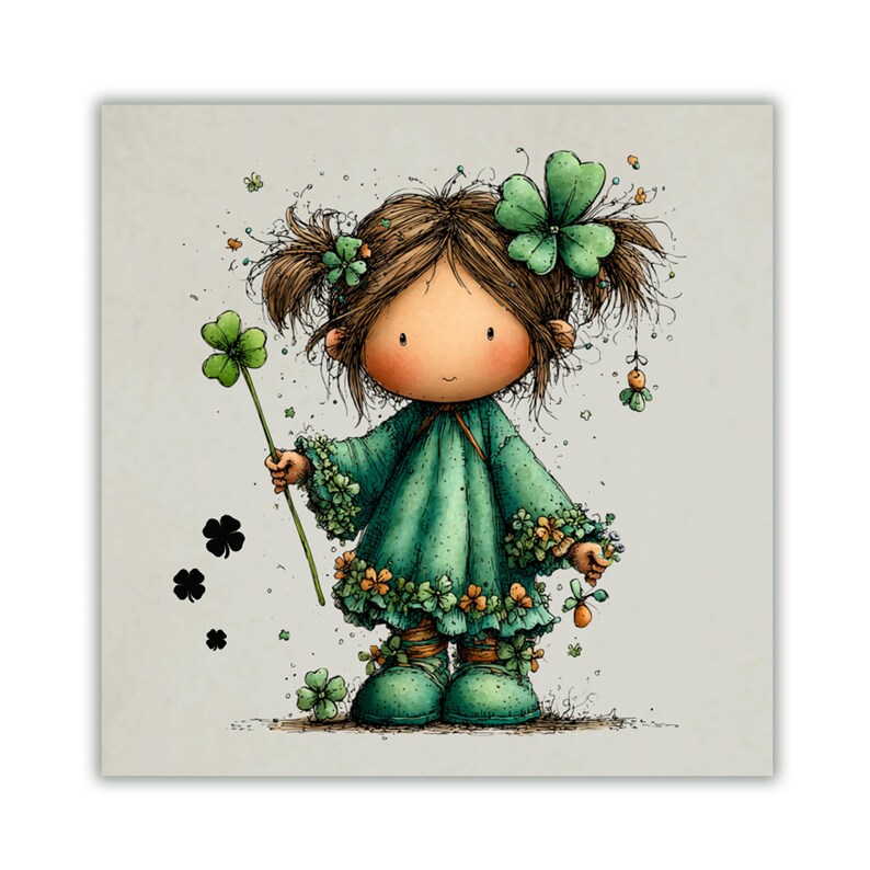St Patrick’s Day Magnet Set – Lucky Little Irish Maidens Shamrock Decor ...