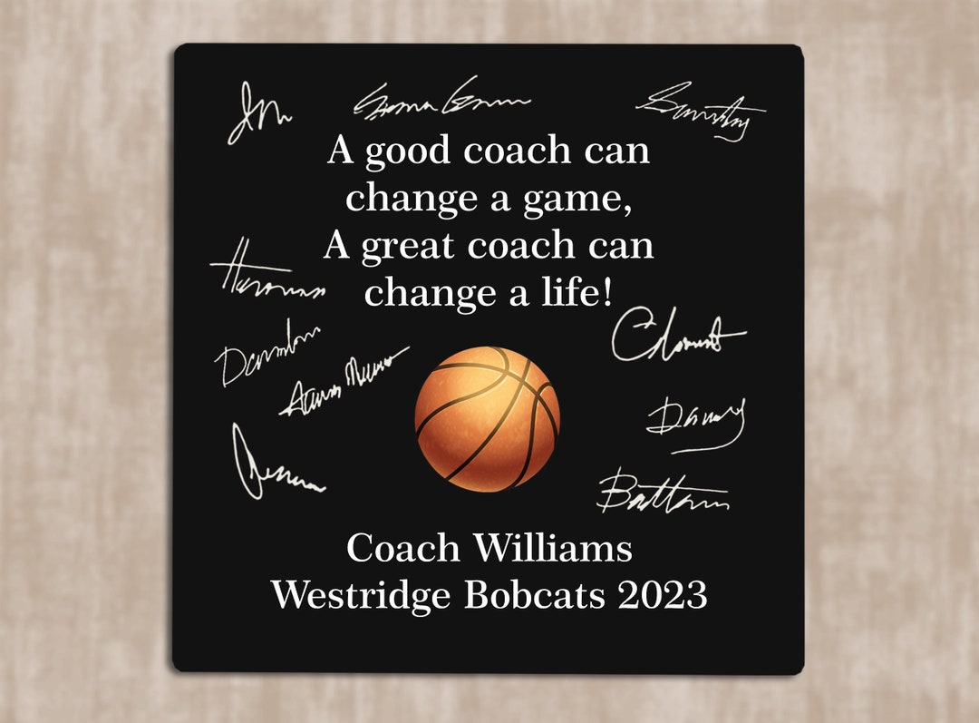 Basketball Coach Gift "a Good Coach..." Personalized Coach's Gift Sign ...