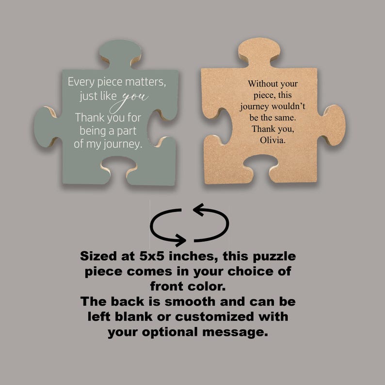 Personalized Puzzle Piece: Gifts for Boss, Mentor Thank You, Farewell ...