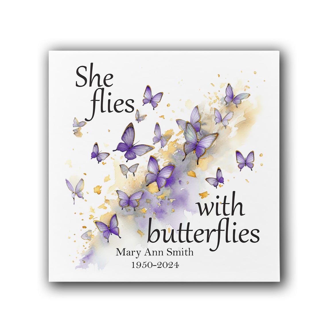 Personalized Butterfly Memorial Tile – Garden Tribute for Loss of Loved ...