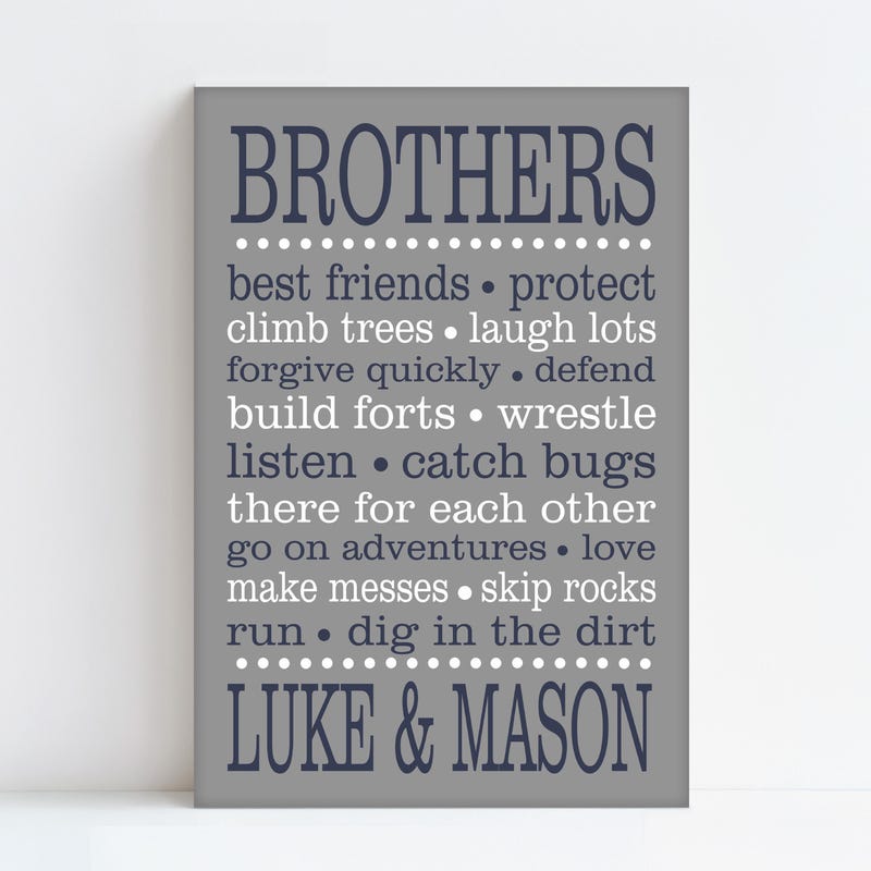 Brothers Wall Art - Etsy