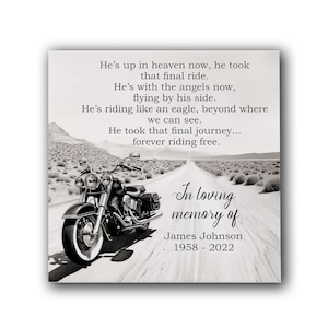 Motorcycle Memorial Tile: Custom Biker Tribute, Personalized Name ...
