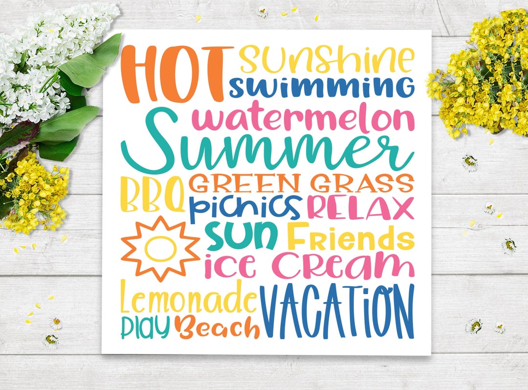 Summer Subway Sign Wooden Wall Art – Colorful Summer Home Decor - Etsy