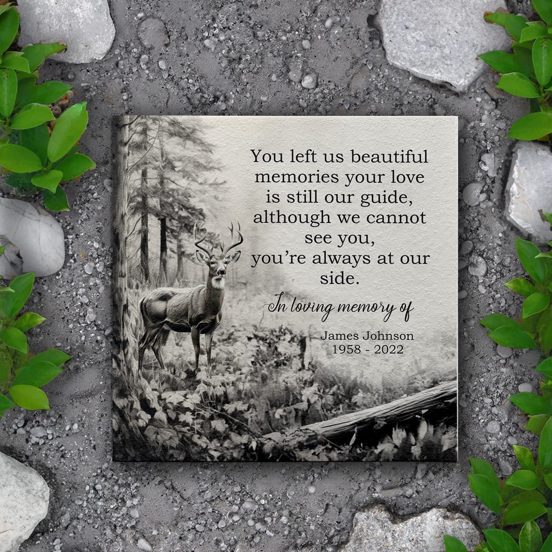 Hunter's Tribute, Personalized Hunting Memorial Plaque 6x6 Tile ...