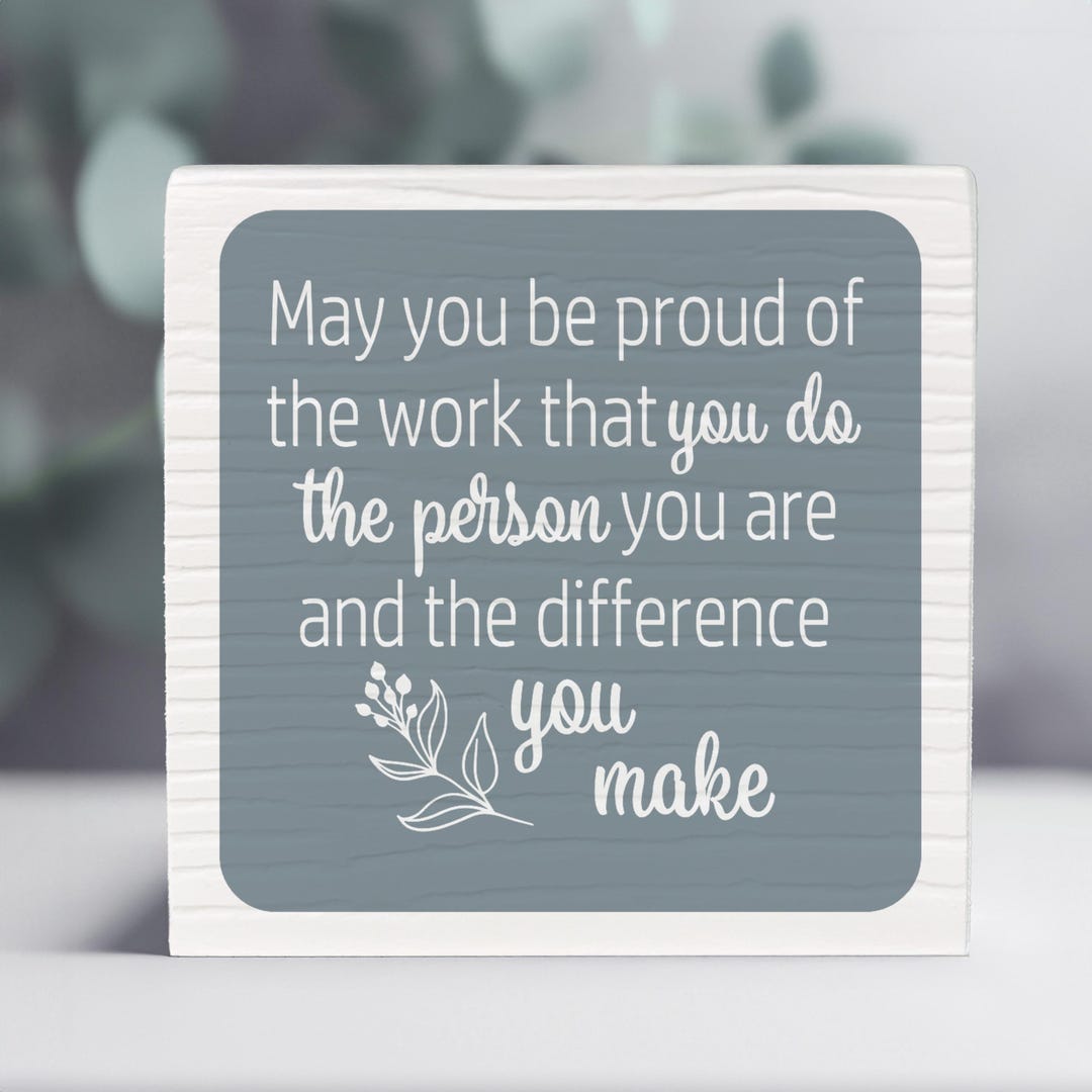 Inspirational Quote Mini Block, Encouragement Support Gift ...