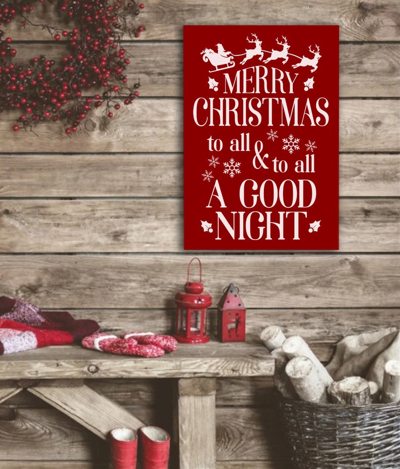 Merry Christmas To All and To All A Good Night Sign Merry | Etsy