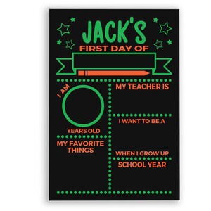 Personalized Reusable Chalkboard Photo Prop Sign for Back-to-school ...