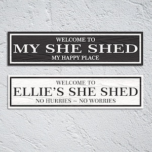 Personalized She Shed Sign: Custom Garden Decor, Weatherproof - Etsy