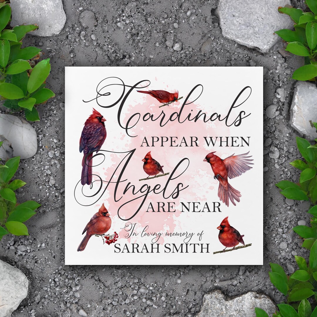 In Memory Cardinal Plaque "cardinals Appear When Angels Are Near ...