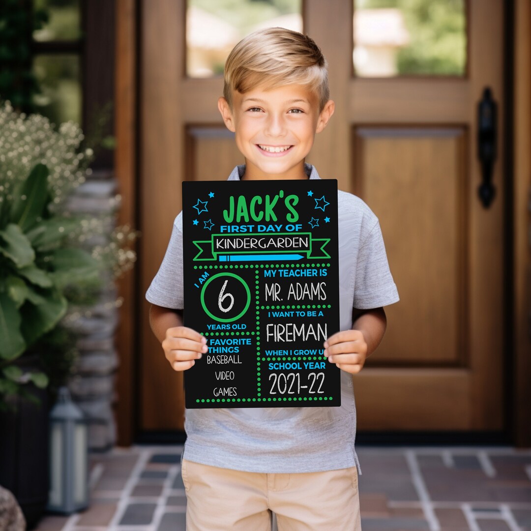 Personalized Reusable Chalkboard Photo Prop Sign for Back-to-school ...