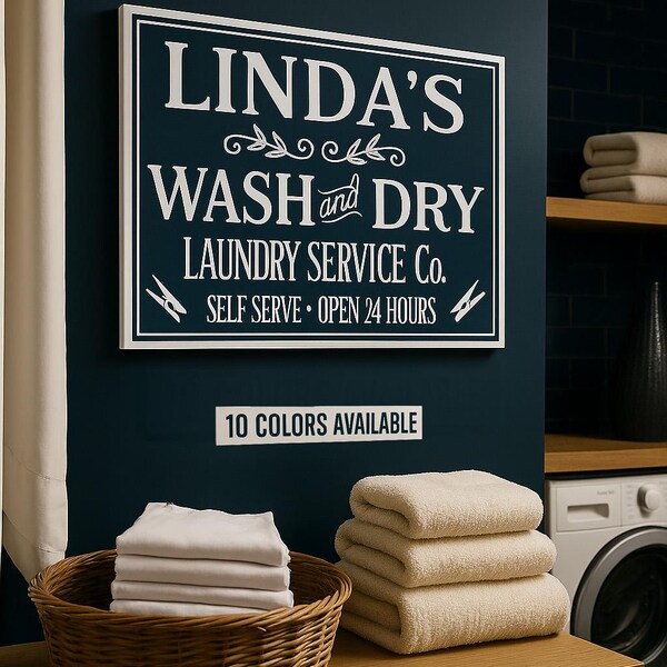 Wood Laundry Sign - Etsy