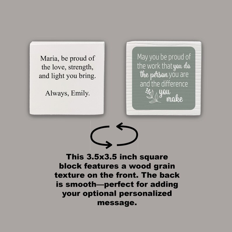 Inspirational Quote Mini Block, Encouragement Support Gift ...