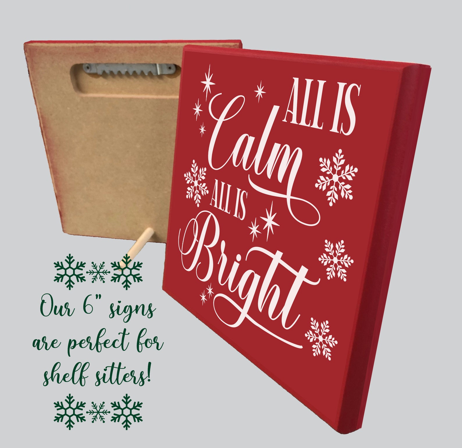 Christmas Plaque All is Calm All is Bright Sign Wood - Etsy