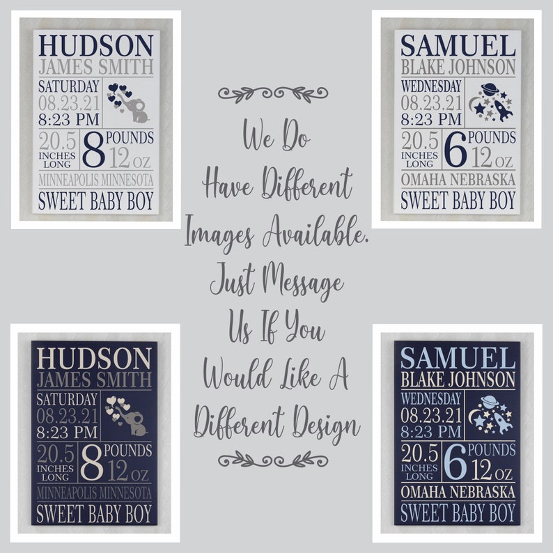 Boys Birth Announcement Sign Baby Announcement Sign Baby | Etsy