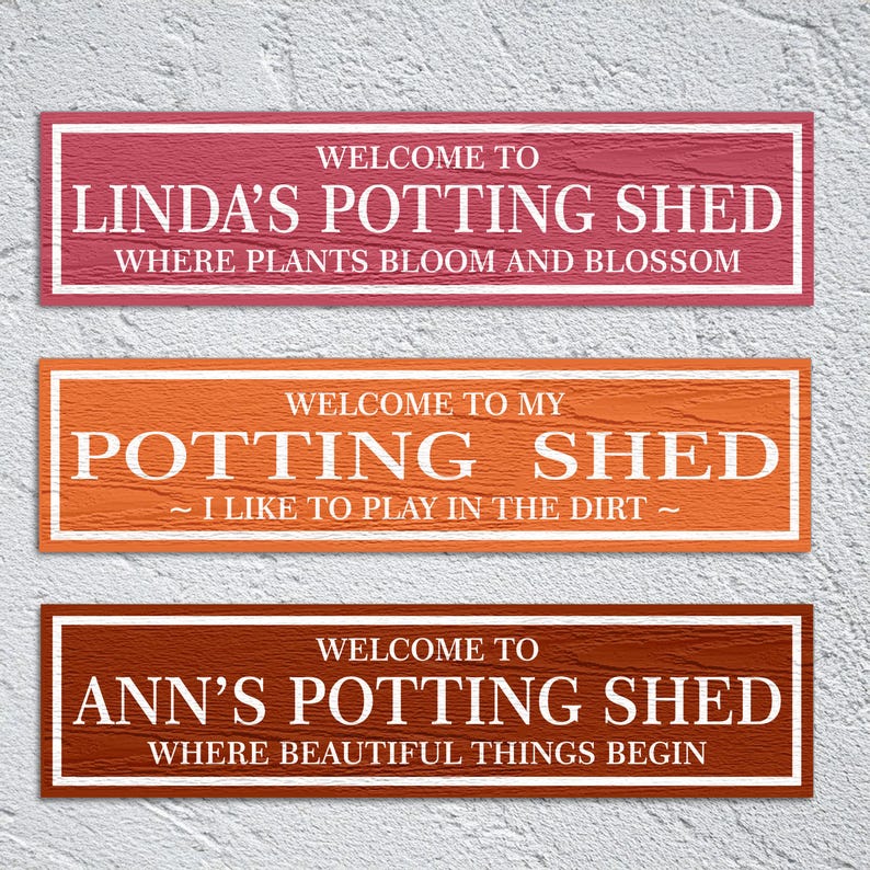 Personalized Potting Shed Sign – Weatherproof Garden Shed Decor, Custom ...