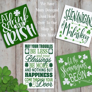 St Patricks Day Decor let the Shenanigans Begin Sign Irish Green Wall ...