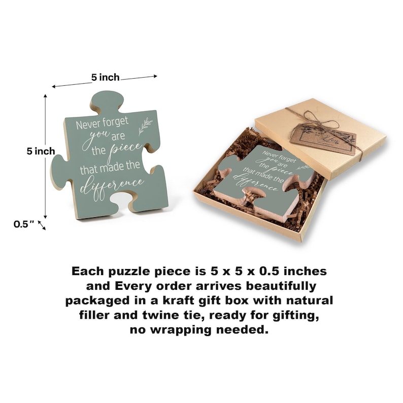 Personalized Puzzle Piece: Gifts for Boss, Mentor Thank You, Farewell ...