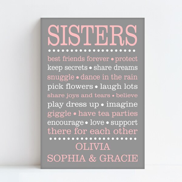 Sisters Wall Decor - Etsy
