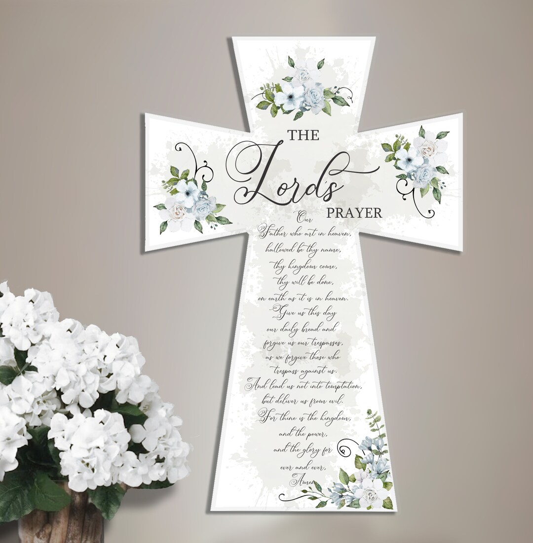 The Lord's Prayer Cross Our Father Prayer Cross the Lords Prayer Wall ...