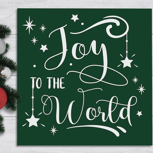 Round Joy to the World Christmas Décor Metal Sign - Etsy