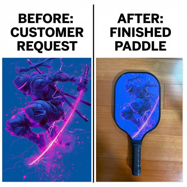 Custom Pickleball Paddle - 2 Sides Different Images - Pickleball Gifts ...