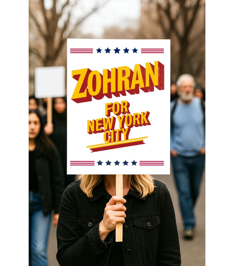Zohran Mamdani for New York City Mayor 2025 Poster Sign, Nyc’s Mayor ...