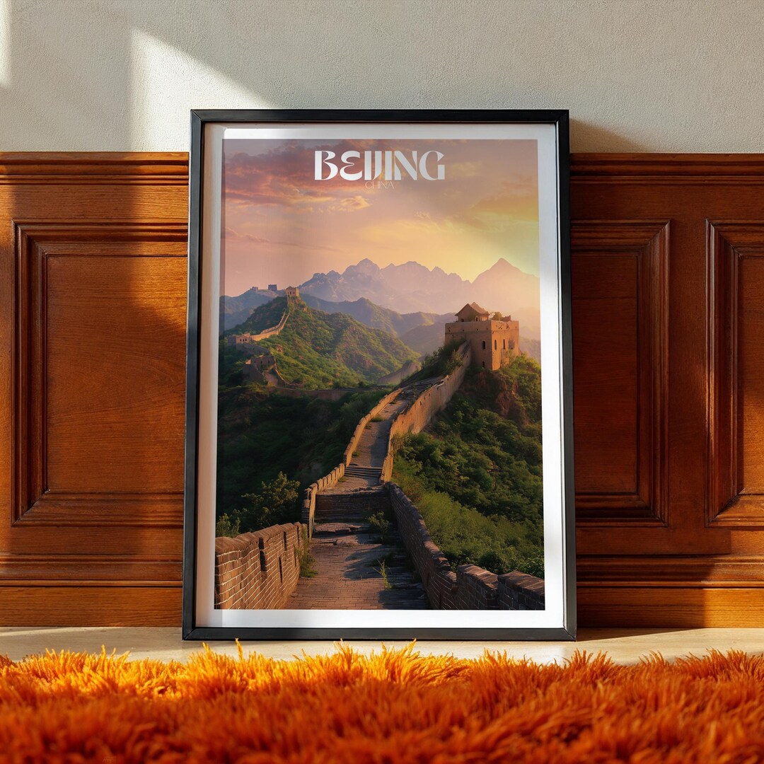 Great Wall of China Poster – Beijing Travel Wall Art, Historic Landmark ...