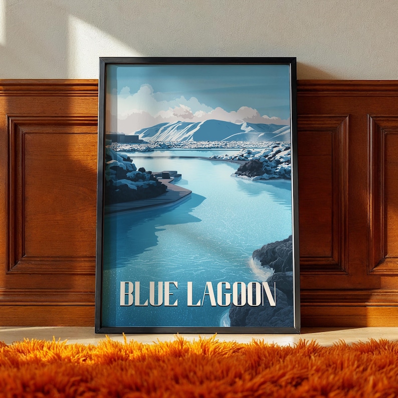 Blue Lagoon Iceland Print: Geothermal Spa Nordic Landscape Art - Etsy
