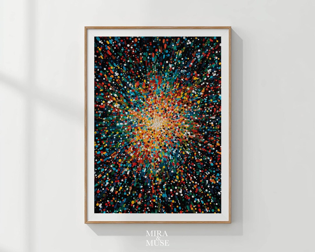Color Dot Poster | Vivid Abstract Wall Art | Energetic Colourful ...