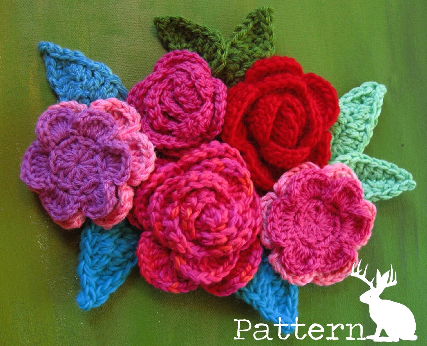 Crochet Rose Leaf Pattern