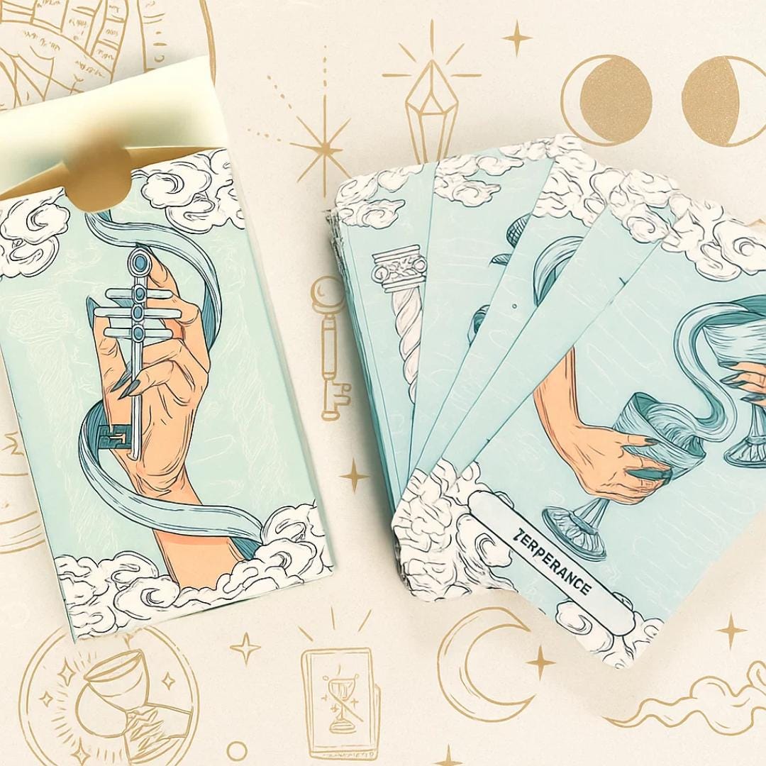 Tarot Deck: Intuitive Blue Card Set for Self Awareness & Meaningful ...