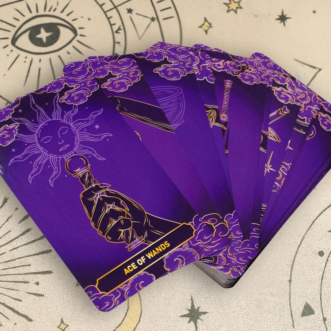Purple Tarot Deck: Intuitive Wisdom Cards for Manifestation ...