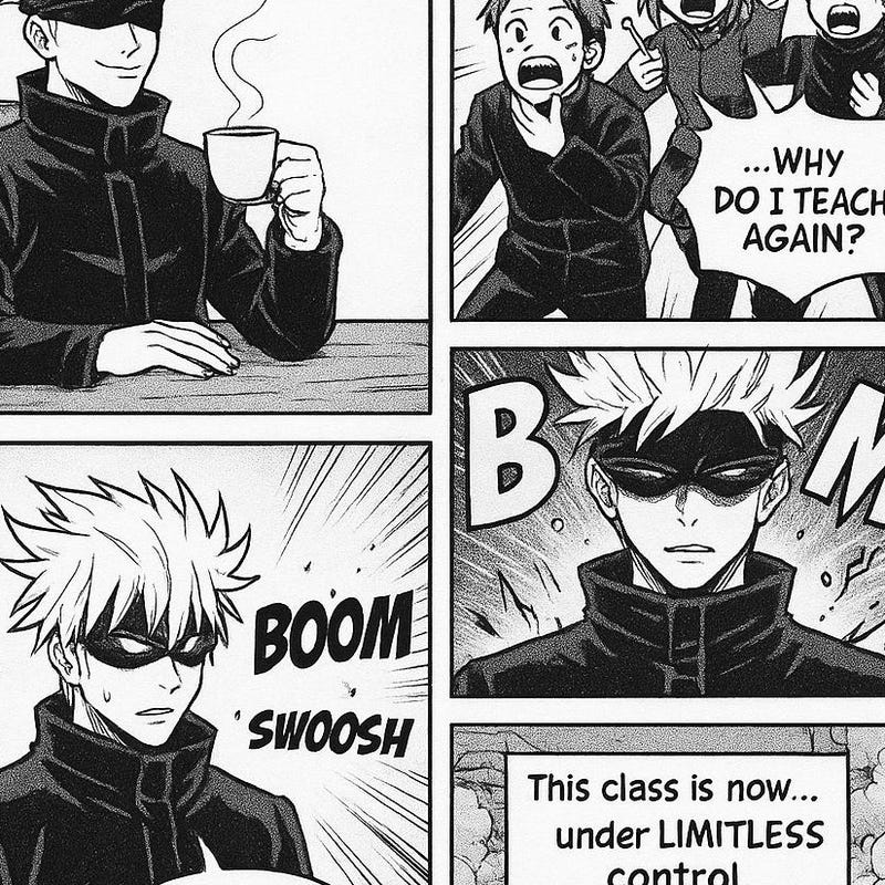 Gojo Satoru Manga Panels - Etsy