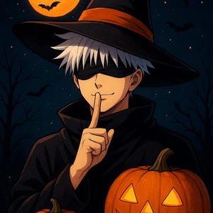 Halloween Anime Wall Art | Satoru Gojo Poster | Spooky Anime Home Decor ...