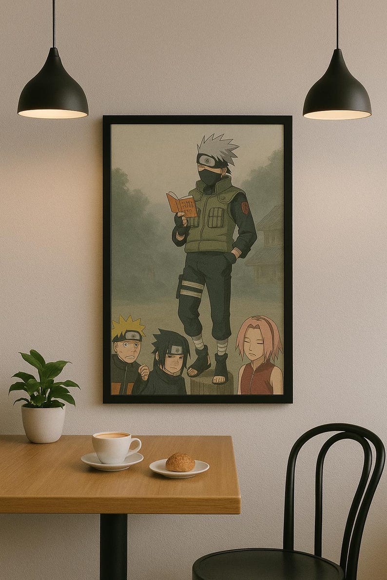 Kakashi Hatake Team 7 Print: Naruto Anime Manga Art (digital Download ...
