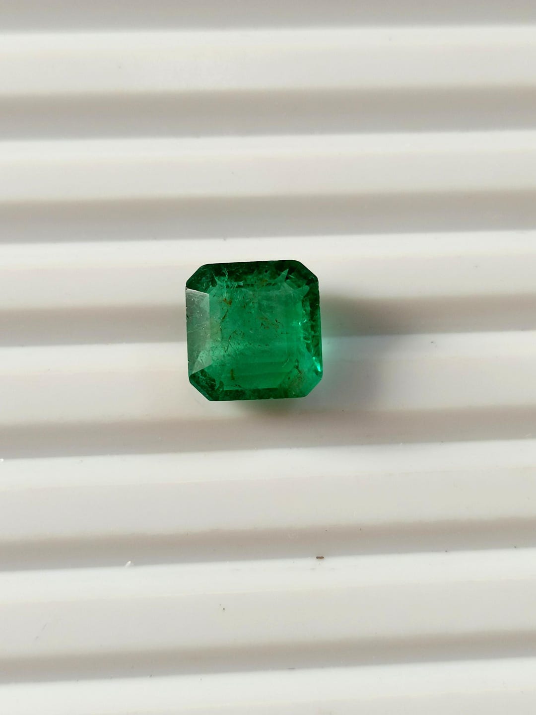 Natural Zambian Emerald: 3.96ct Asher Cut Vivid Green Gemstone - Etsy