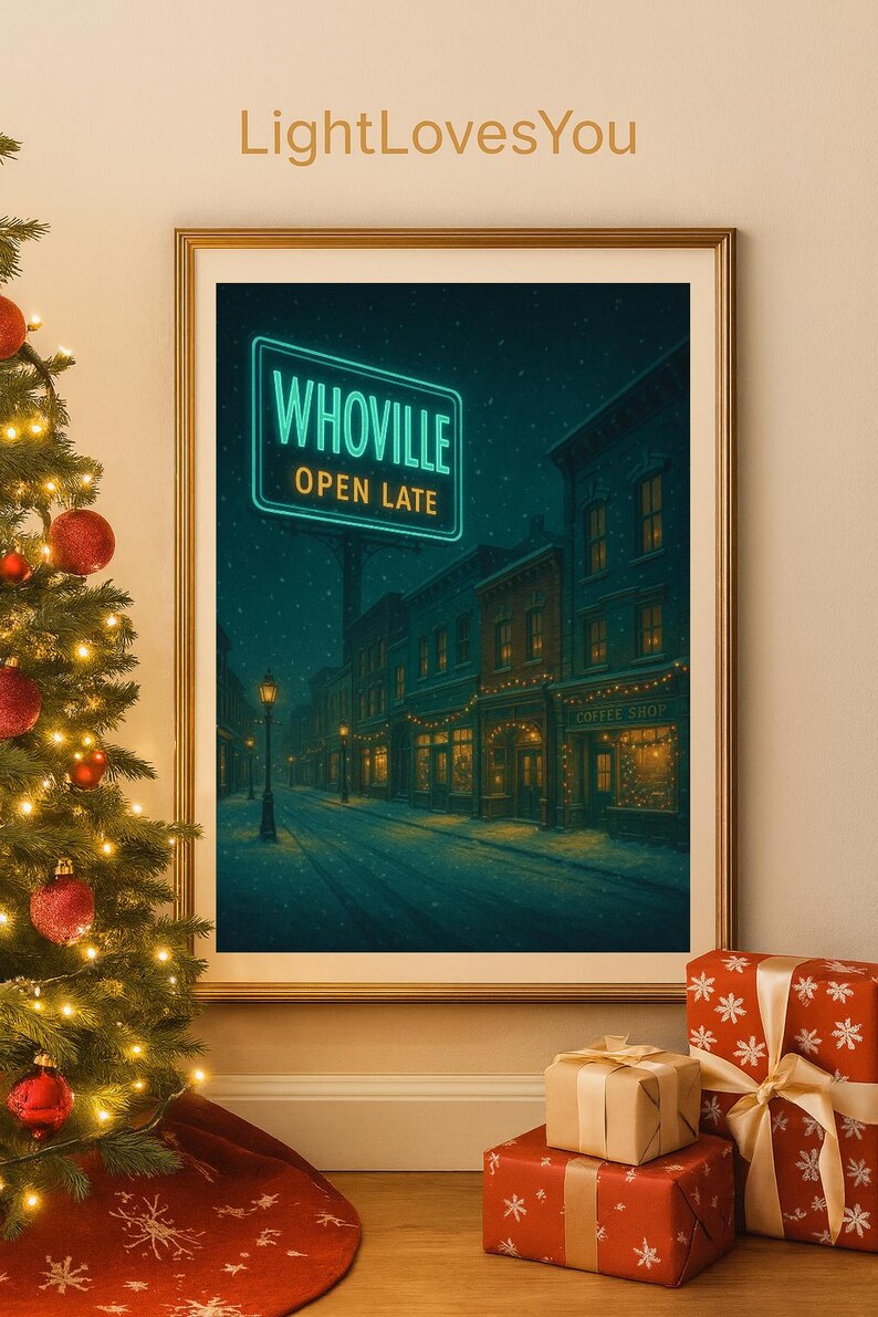 Whoville Christmas Poster | Retro Holiday Wall Art (digital Download ...