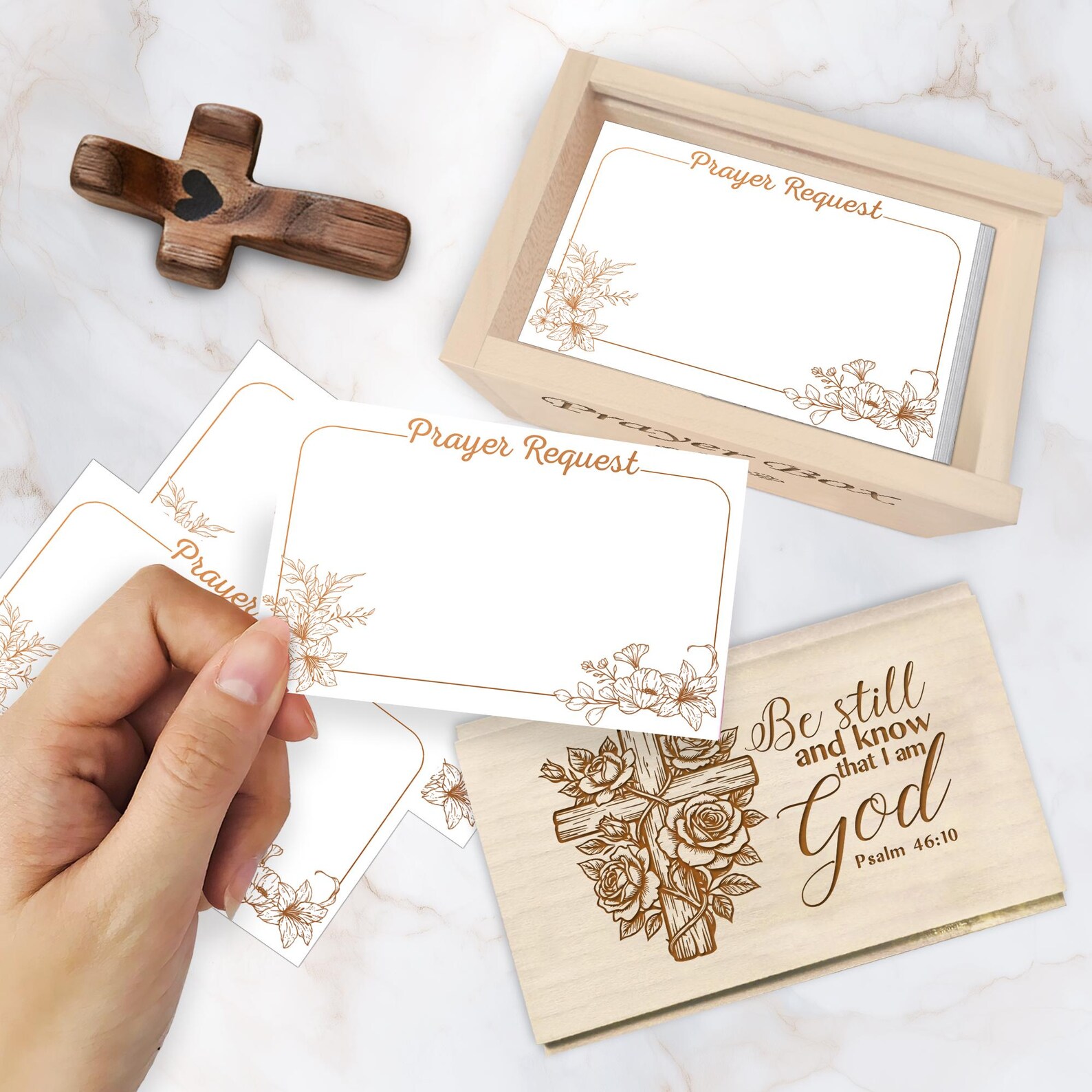 Engraved Wooden Prayer Box With Scripture, Christian Keepsake Gift - Etsy